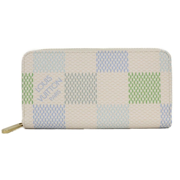 Louis Vuitton | Bags | Louis Vuitton Long Wallet Damier Blue Pink ...